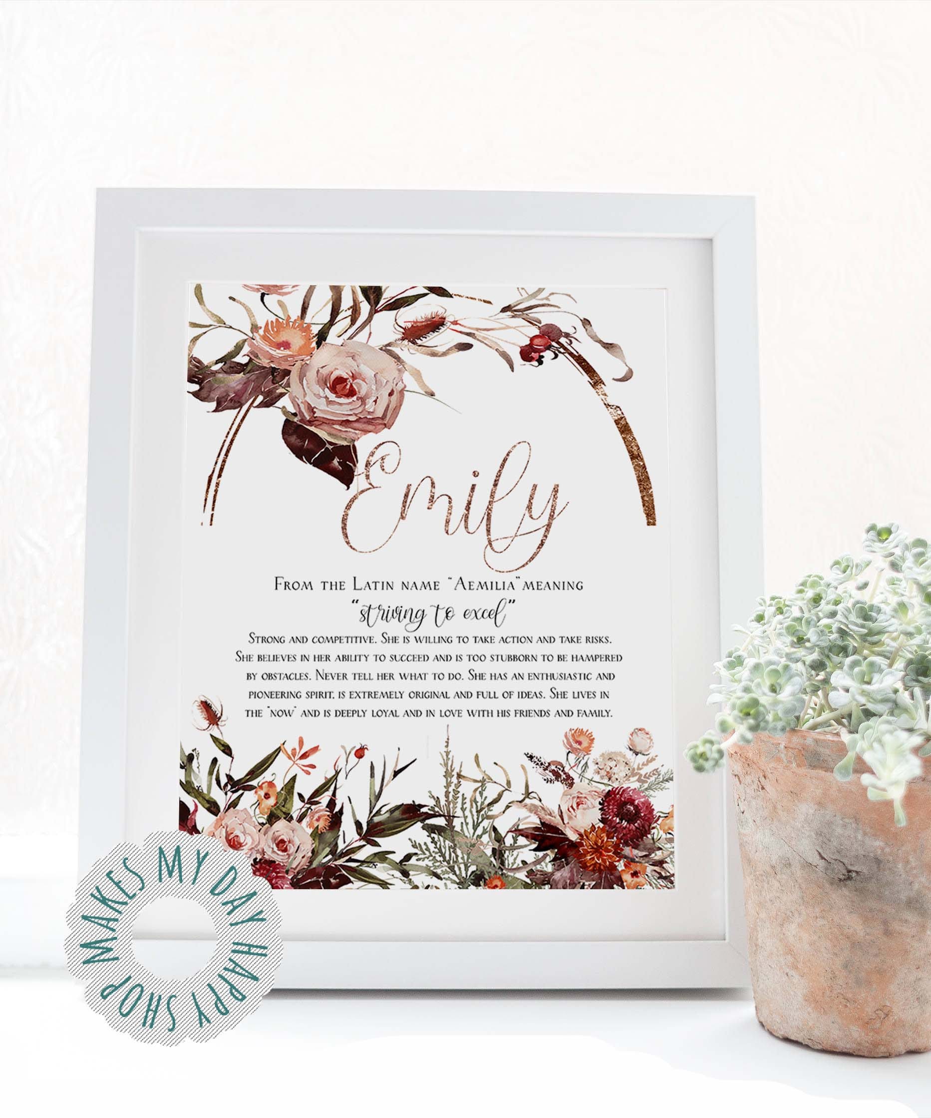Ruby Name Meaning,first Name Wall Art,personalized Gift,custom ...