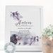 Josephine Name Meaning,custom Name Wall Art,purple Nursery,floral Name ...
