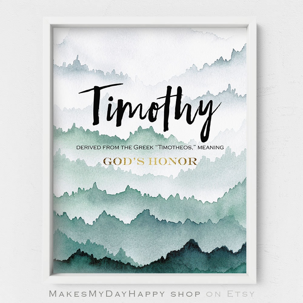Timothy Biblical Meaninggiven Name Referencescustom - Etsy