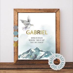 Caspian Name Wall Art,personalized Name Meaning,summer Baby Shower Gift ...