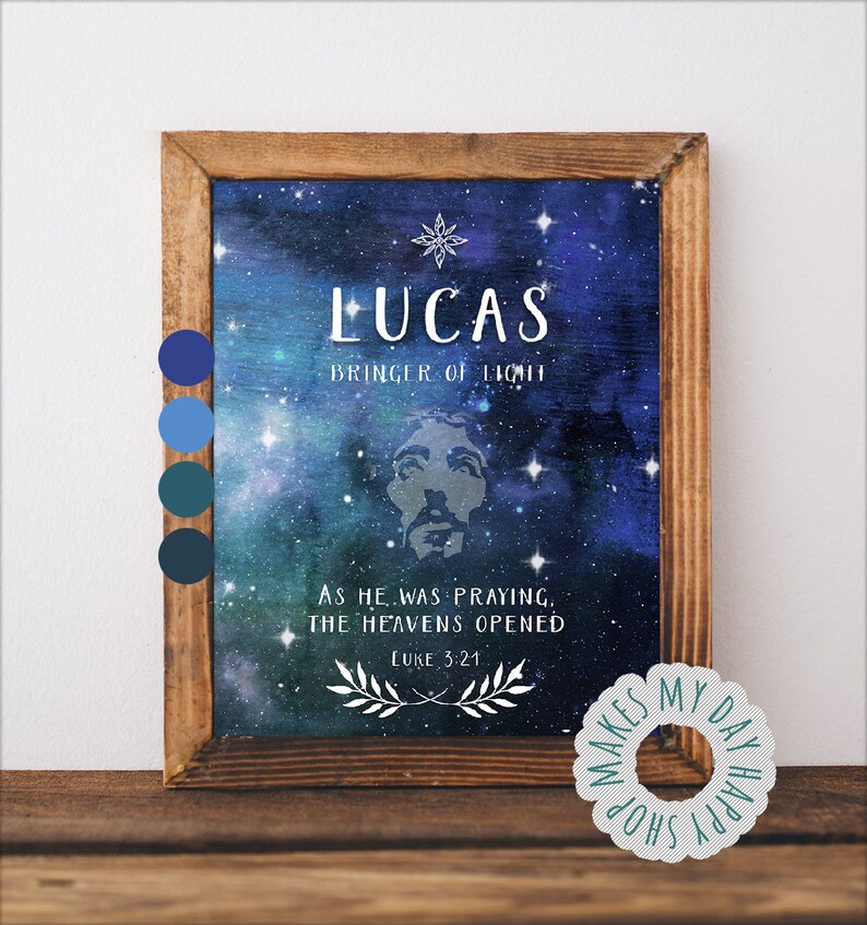 Personalized Dedication Gift,custom Name Meaning,christian Watercolor ...