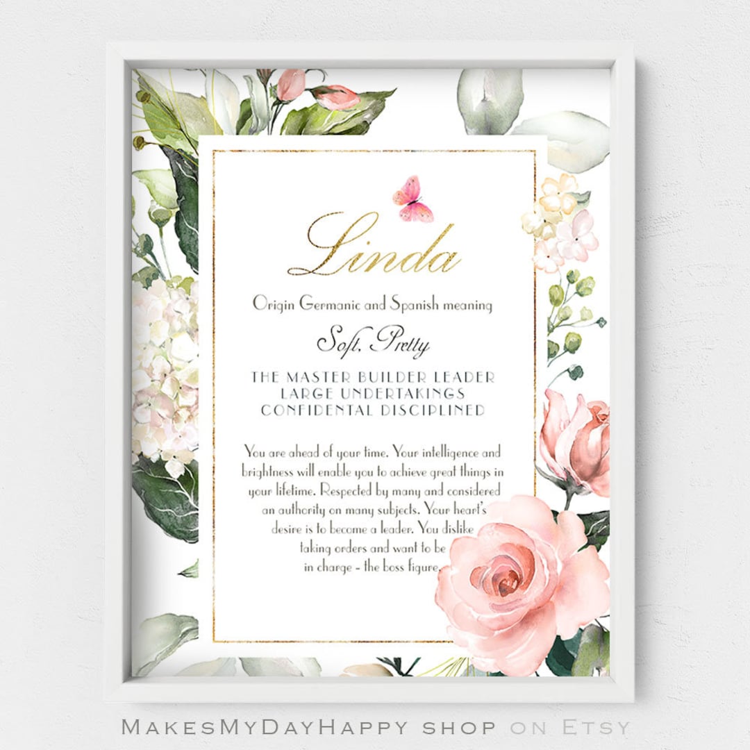 Linda name meaning,Name description,pink butterfly,name origin,Mother's ...