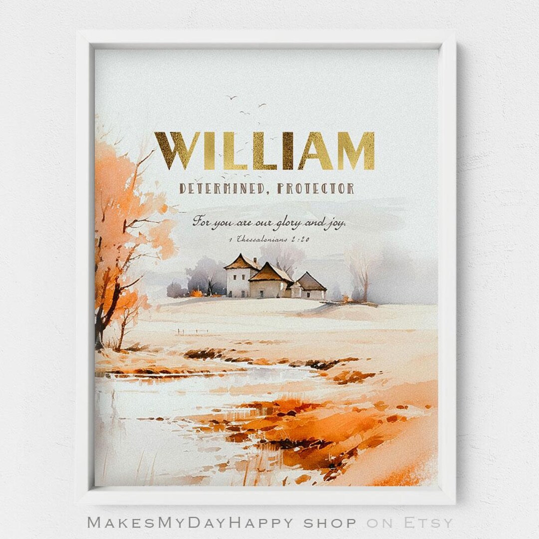 William Name Meaning,autumn landscape,Forest nature art,Biblical ...
