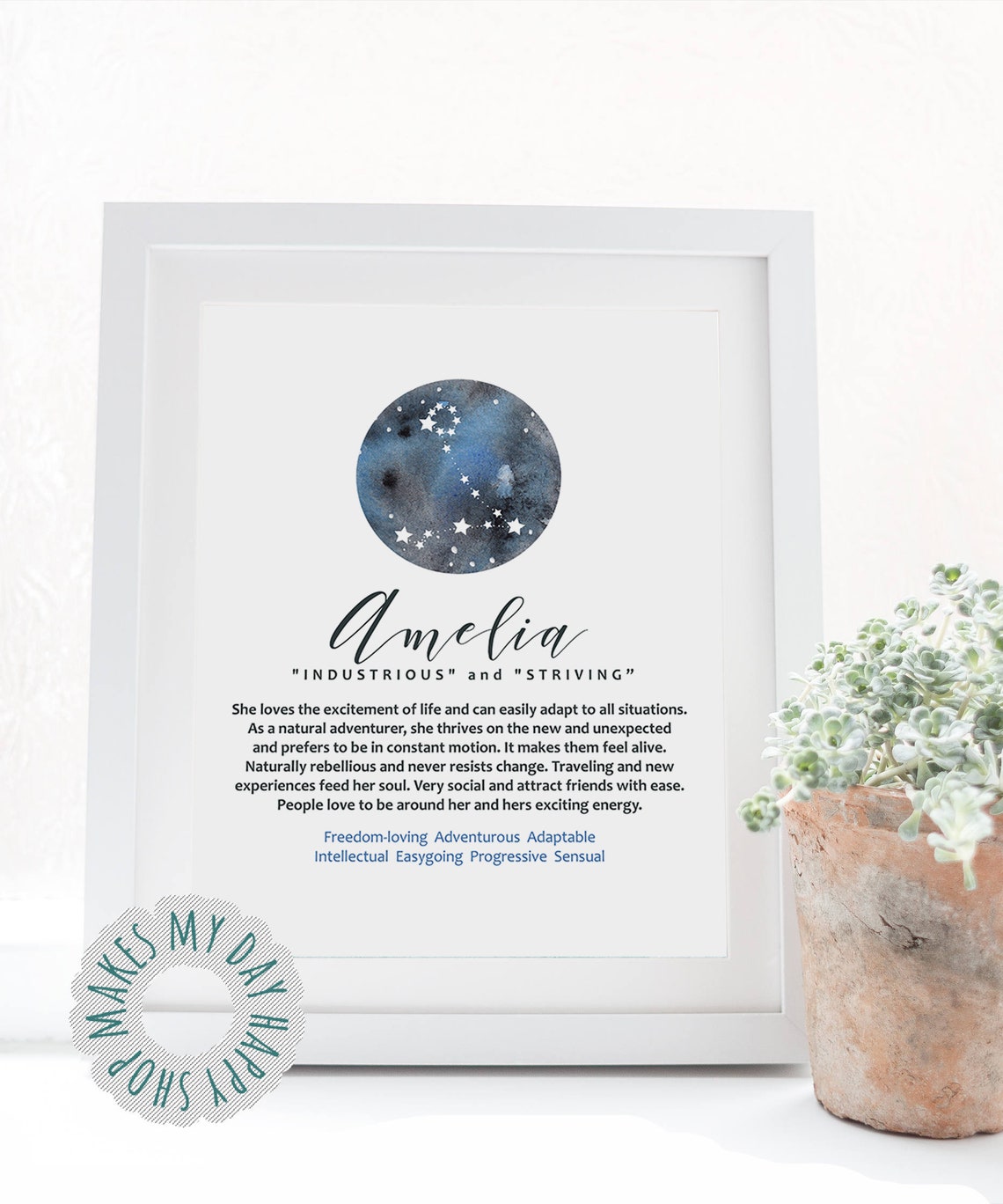 Anna Name Meaningfloral Sign Name Wall Artcustom First - Etsy