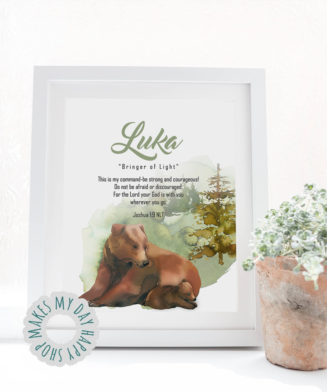 Luka Luke Custom Name Meaningpersonalized Name Meaning Wall | Etsy