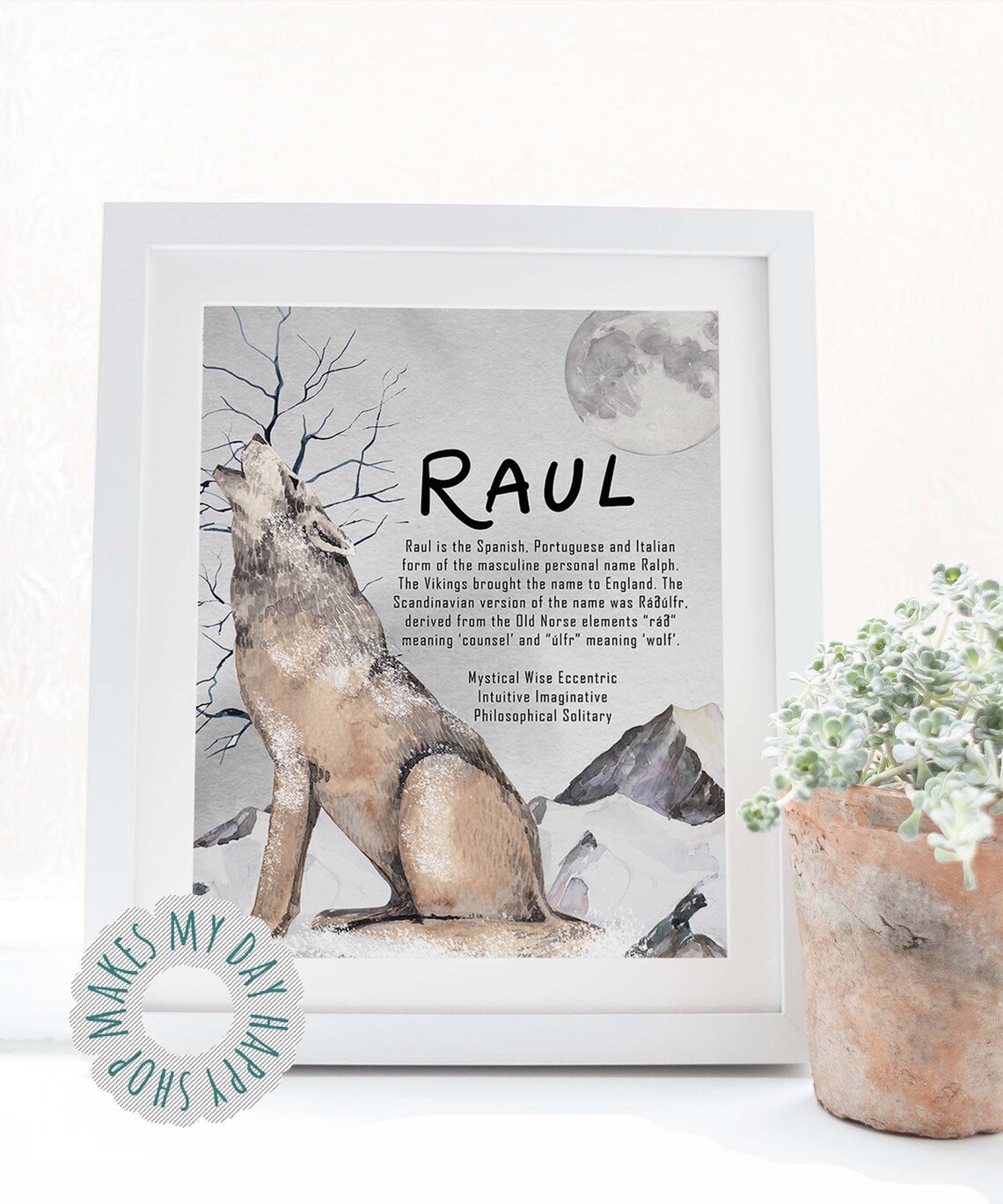 Raul Personalized Spanish Name Meaningcustom Printable Name - Etsy