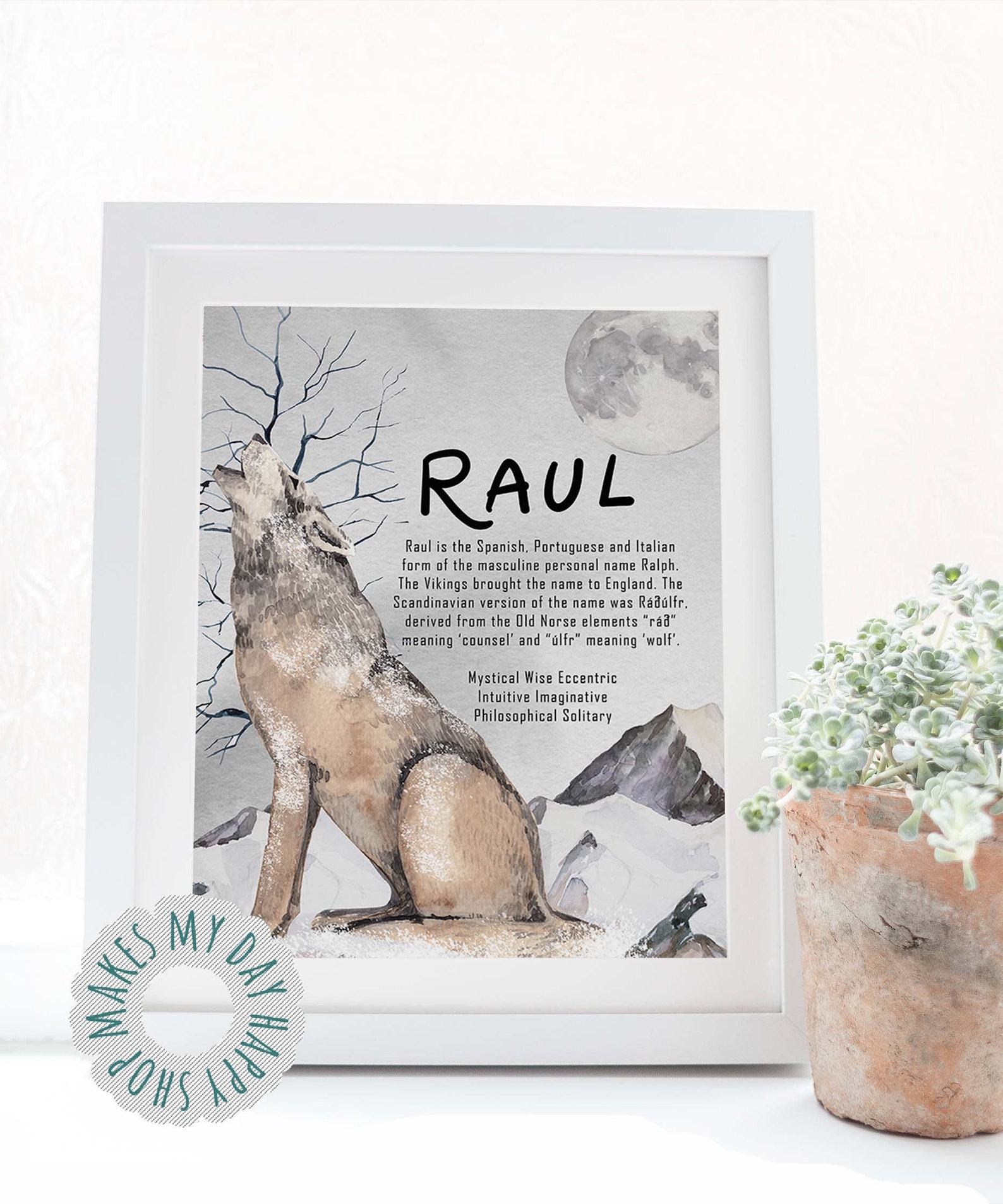 Raul Personalized Spanish Name Meaningcustom Printable Name - Etsy