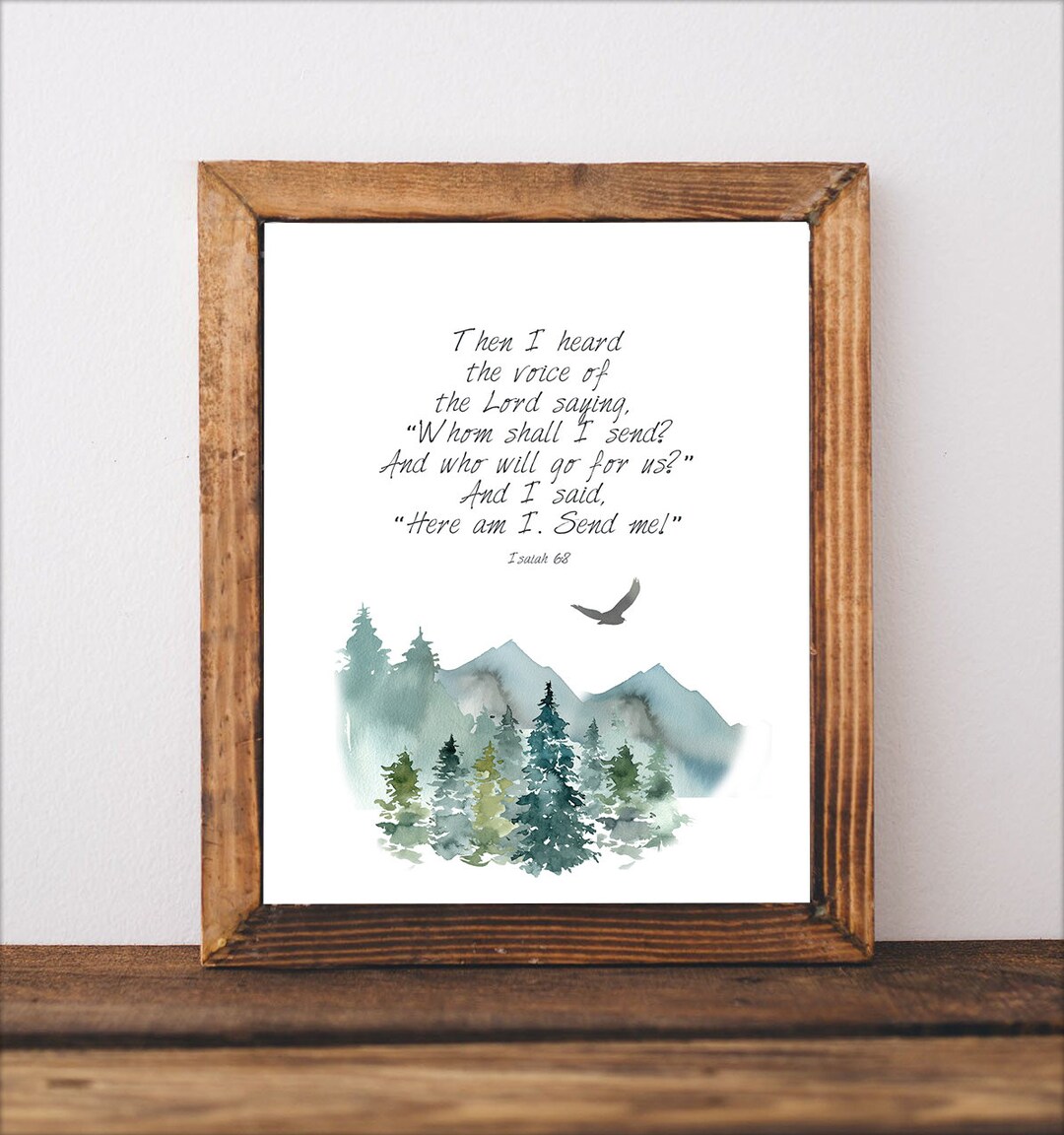 Isaiah 6:8 , Here I Am Lord Send Me , Printable , Christian Wall Art ...