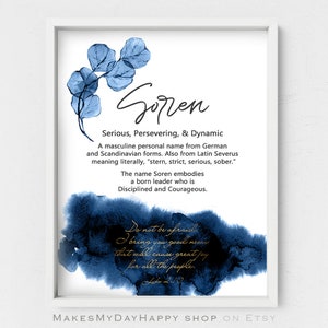 Corah name wall artPersonalized nursery Name meaningCustom | Etsy