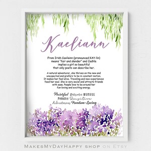 Caroline Name Meaning,origin French,wild Flowers,rustic Wall Art ...