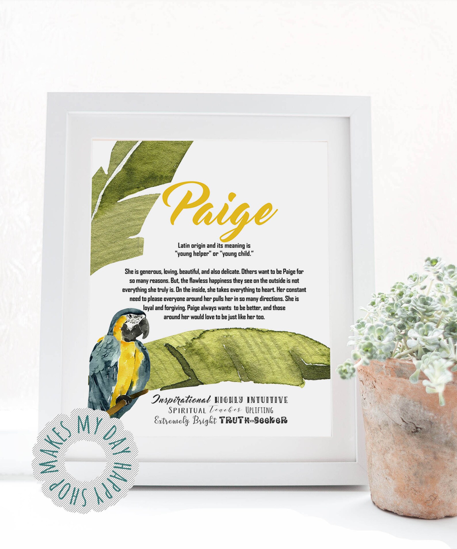 Abbie Name Meaningcustom Name Wall Artpersonalized Meaning - Etsy