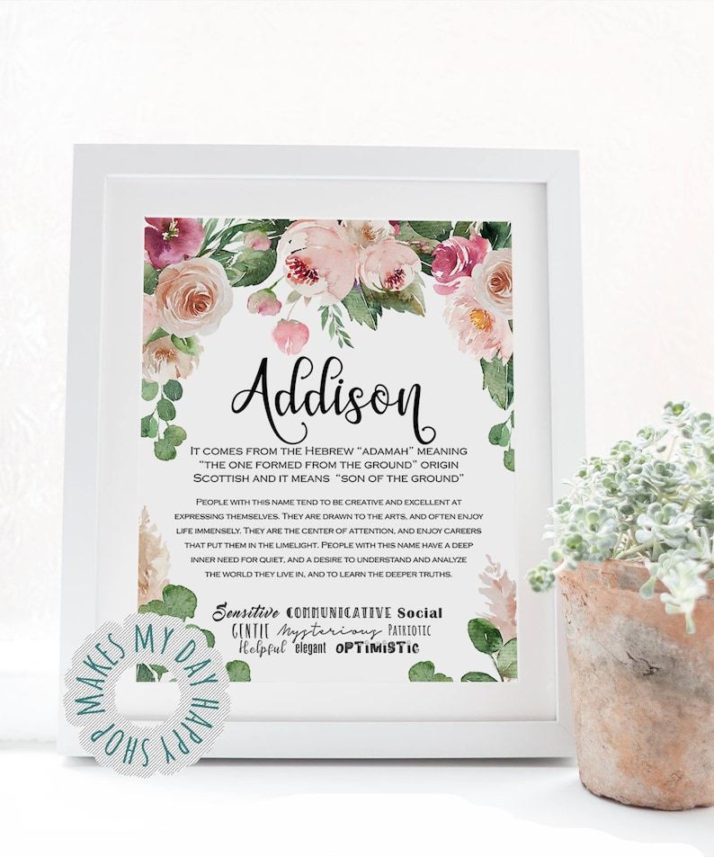 Personalized Name Meaning Decorboho Stylesign Name Wall | Etsy