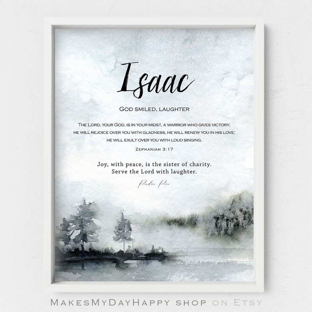 Isaac Personalized Name Meaning,custom First Name Printable Wall Art ...