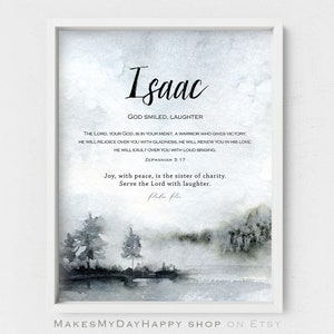 Isaac Personalized Name Meaning,custom First Name Printable Wall Art ...