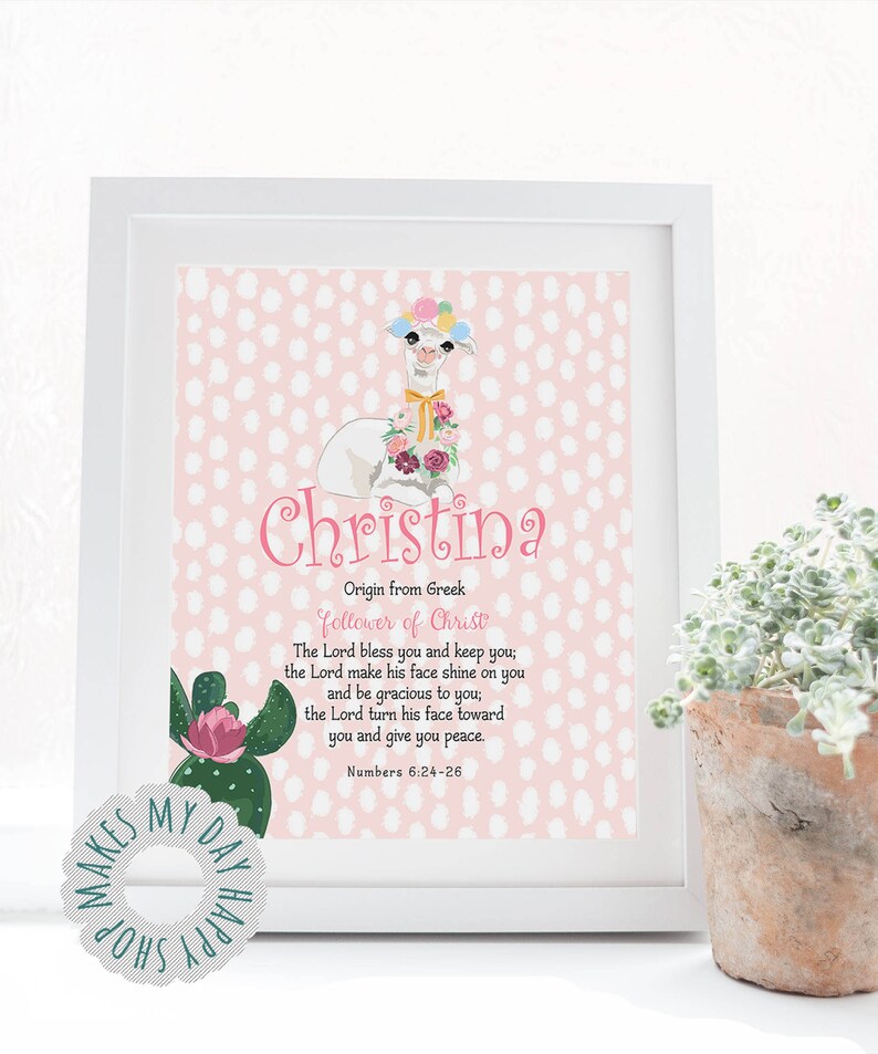 Custom Name Meaningname Personalized Wall Art | Etsy