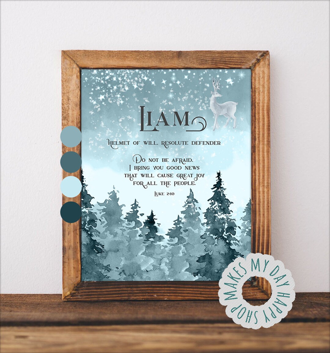 Liam Personalized Name Meaningcustom Printable Meaning of - Etsy