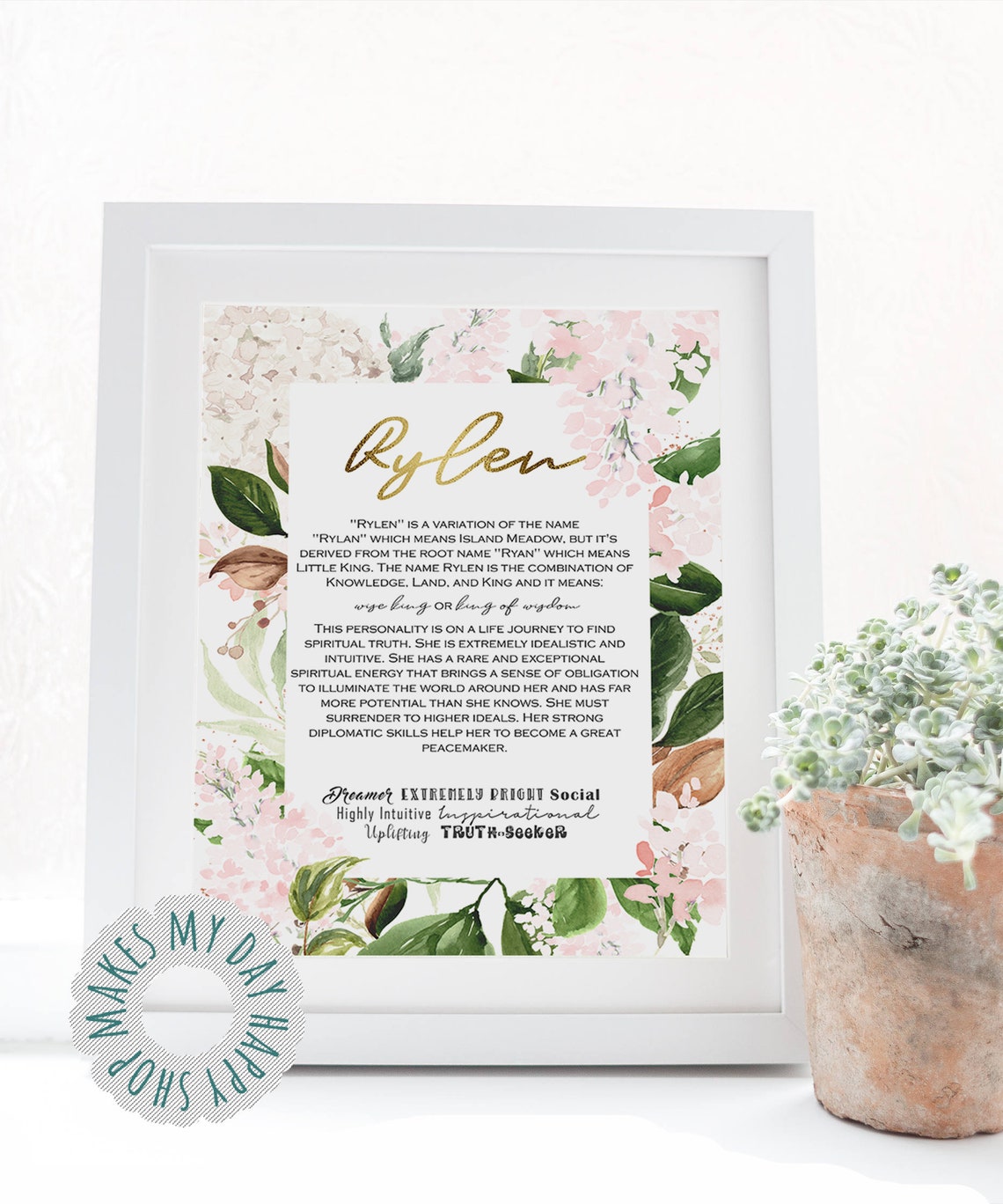 Rylen Custom Name meaning gifts printableName posters for | Etsy