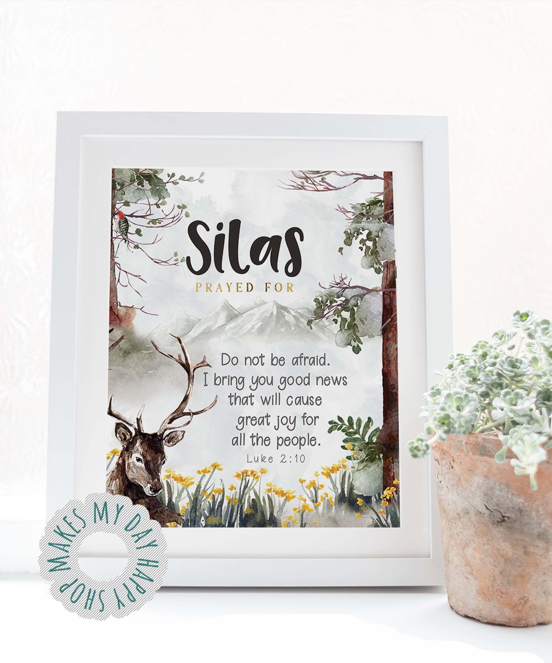 Silas Personalized Name Meaning,custom First Name Wall Art,farmhouse ...
