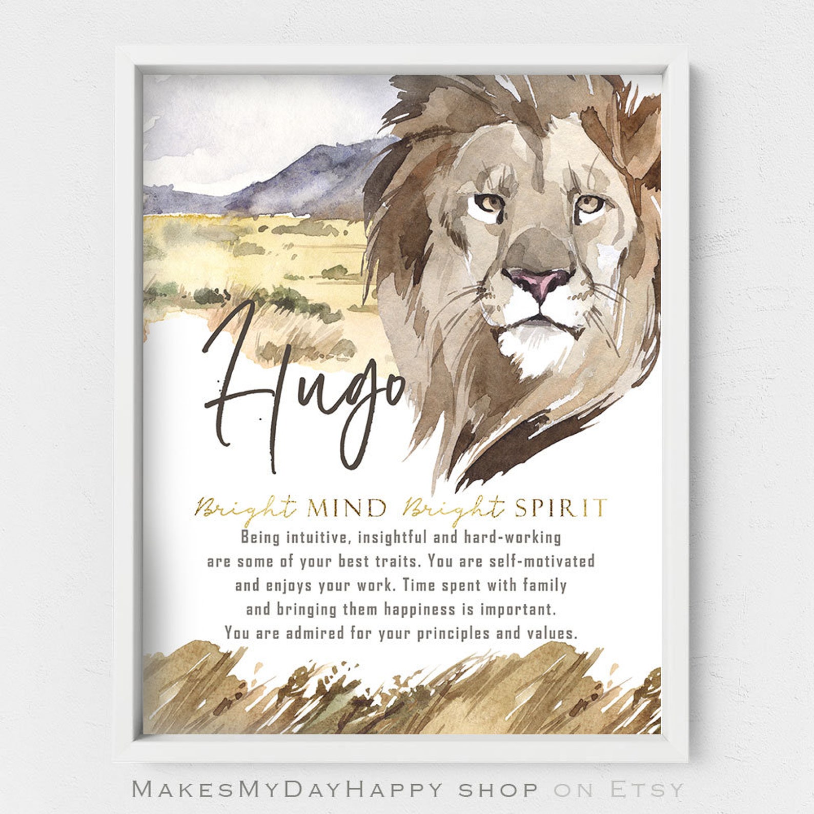 Tessa Name Meaning,lioness Wall Art,custom First Name,bible Meaning ...