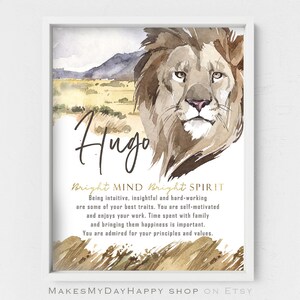 Tessa Name Meaning,lioness Wall Art,custom First Name,bible Meaning ...