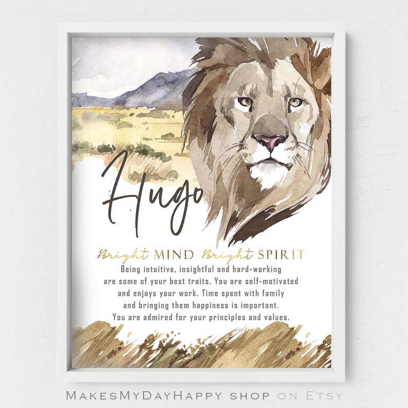 Tessa Name Meaning,lioness Wall Art,custom First Name,bible Meaning ...