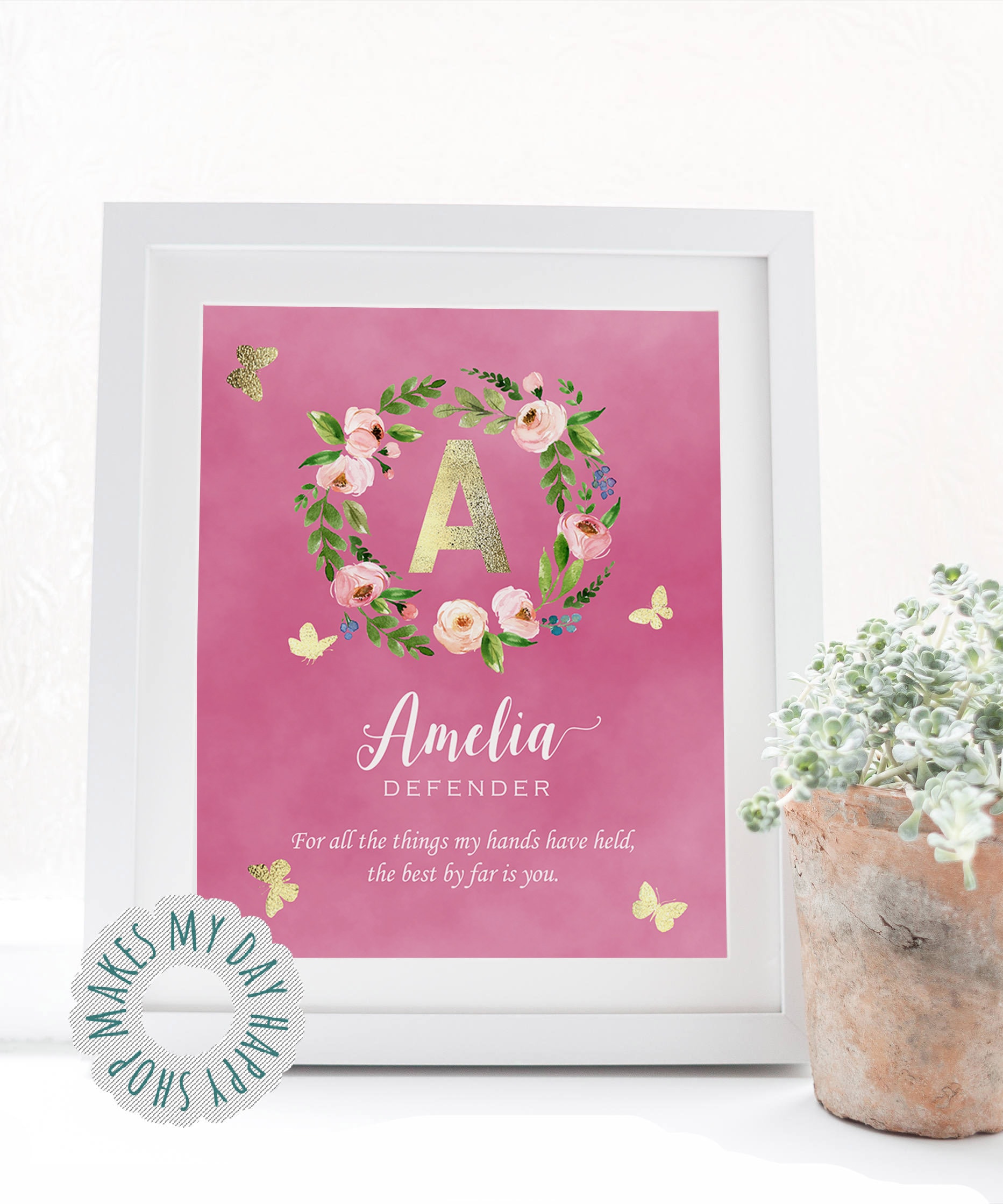 Milena Name Meaning,watercolor Pink Peonies,nursery Floral Decor,floral ...