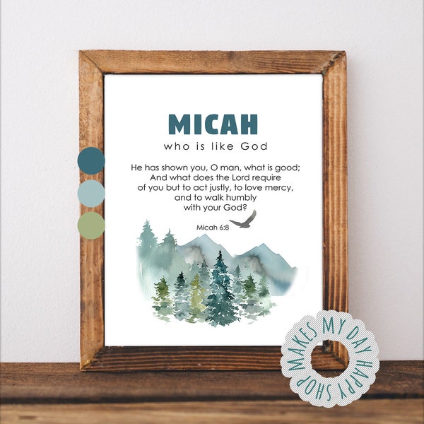 Micah Sign - Etsy Canada