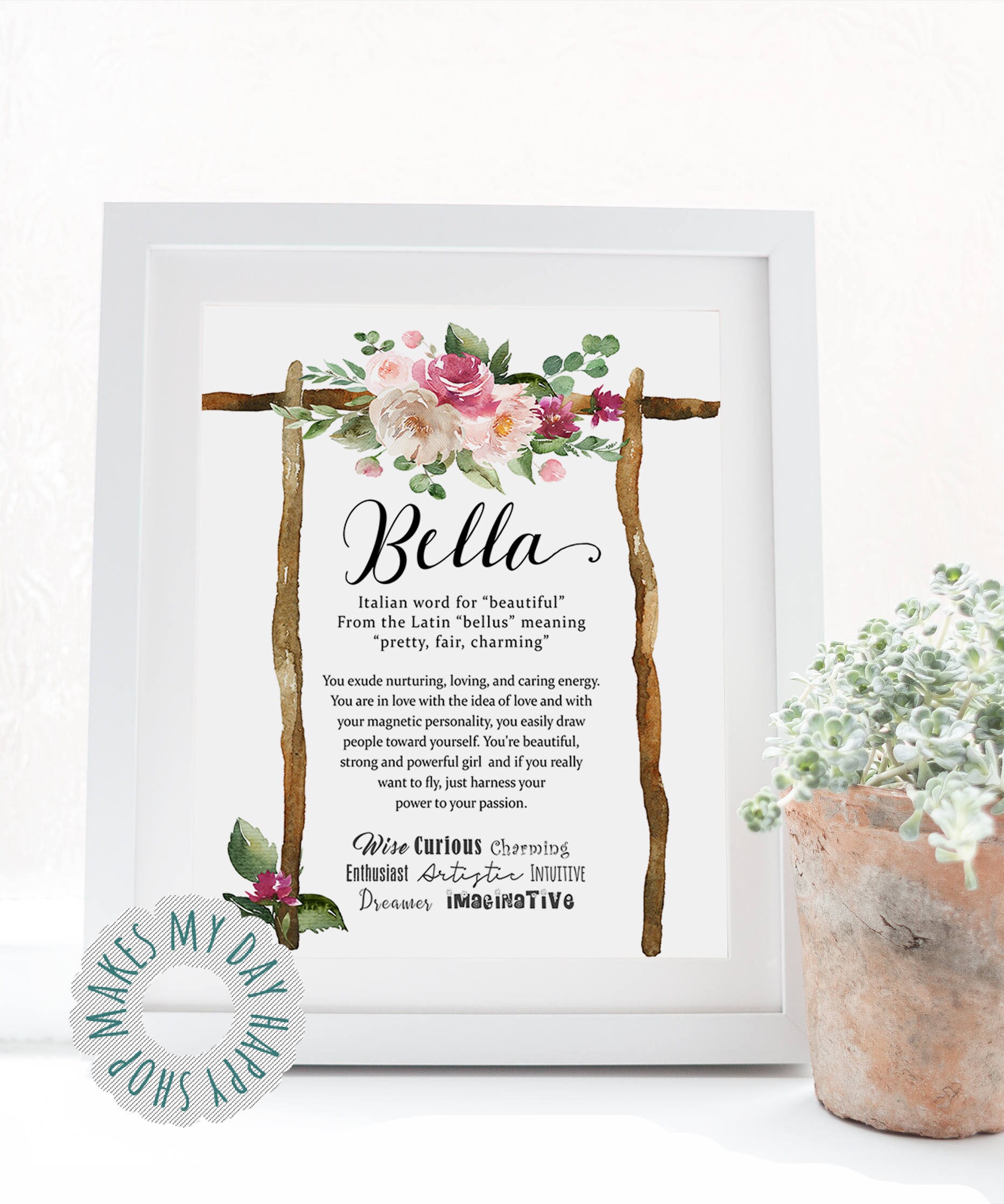 Personalized Name Meaning Decorboho Stylesign Name Wall - Etsy