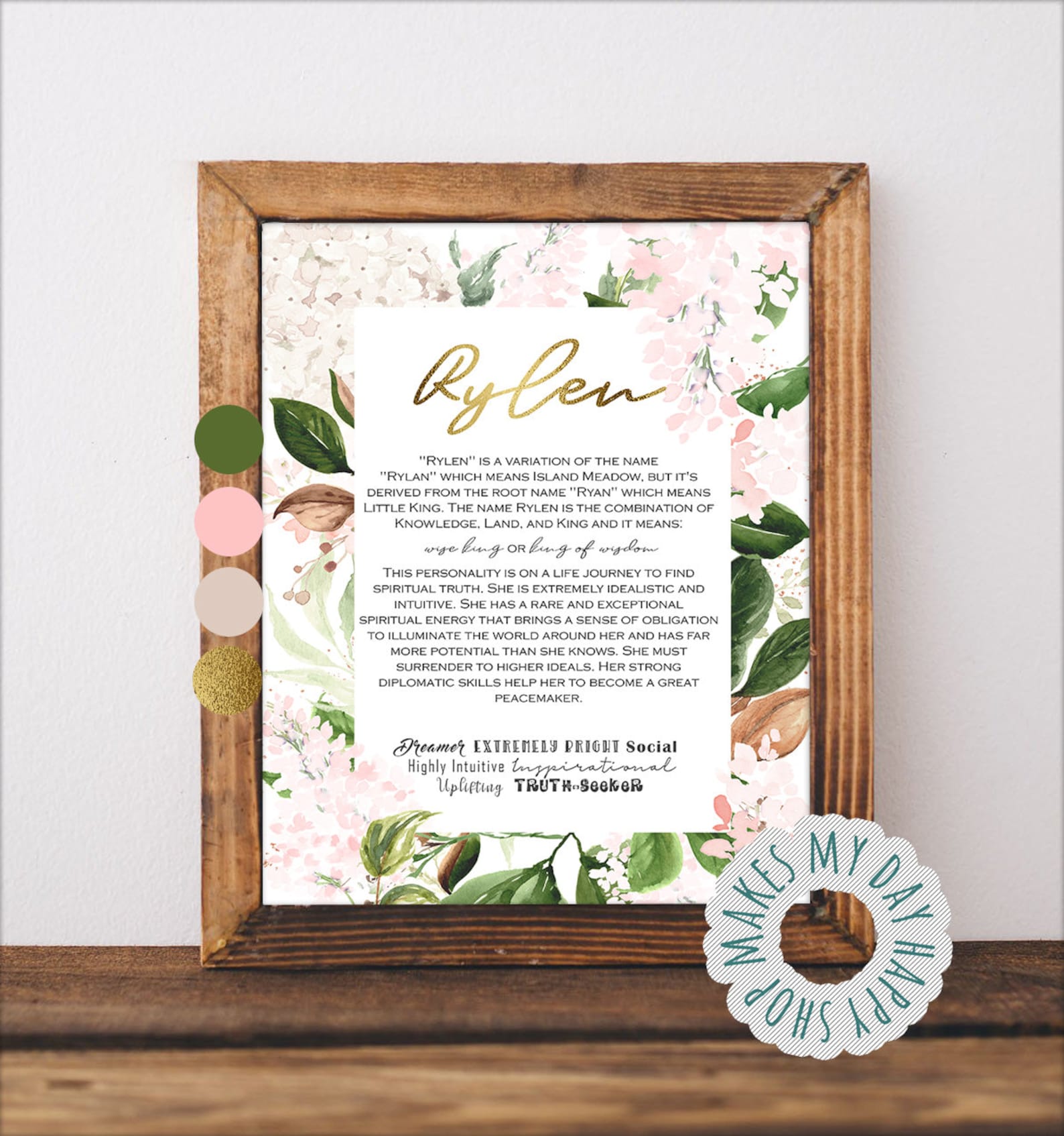 Rylen Custom Name meaning gifts printableName posters for | Etsy