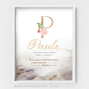 Anabella Name Meaning,orange Peonies,blush Floral Poster,baby Shower ...