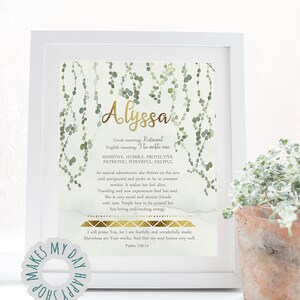 Kaylee Name Meaning,first Name Floral Wall Art,custom First Name ...