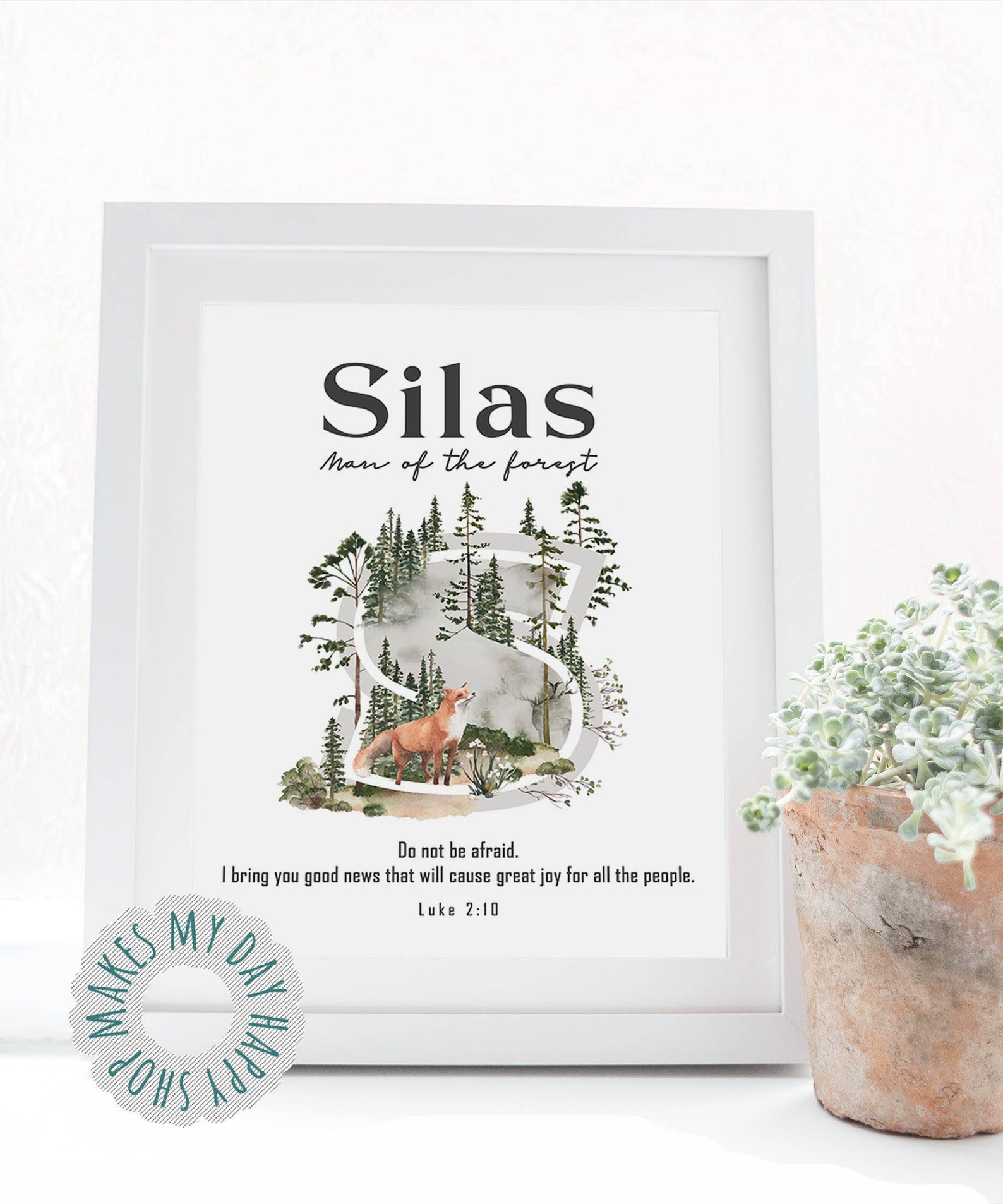 Silas Personalized Name Meaning,custom First Name Wall Art,farmhouse ...