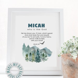Hebrew Names Wall Art,jadon Name Meaning,custom First Name Name Wall ...