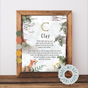 Caleb Name Wall Art,personalized Nursery Name Meaning,custom Printable ...