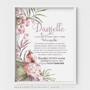 Wendy Name Meaning,proverbs 22:6,custom Floral Given Name,bohemian Wall ...