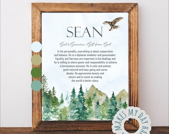 Custom Printable Name Meaning Wall Art Gift for Newborn Mom - Etsy