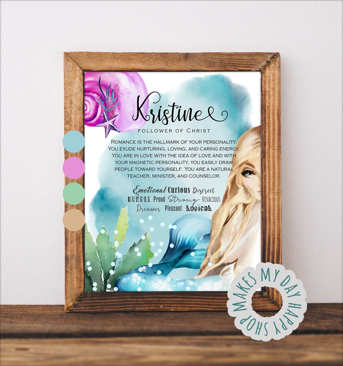 Hope Name Meaninghope Custom Name Printable Wall Artmermaid - Etsy