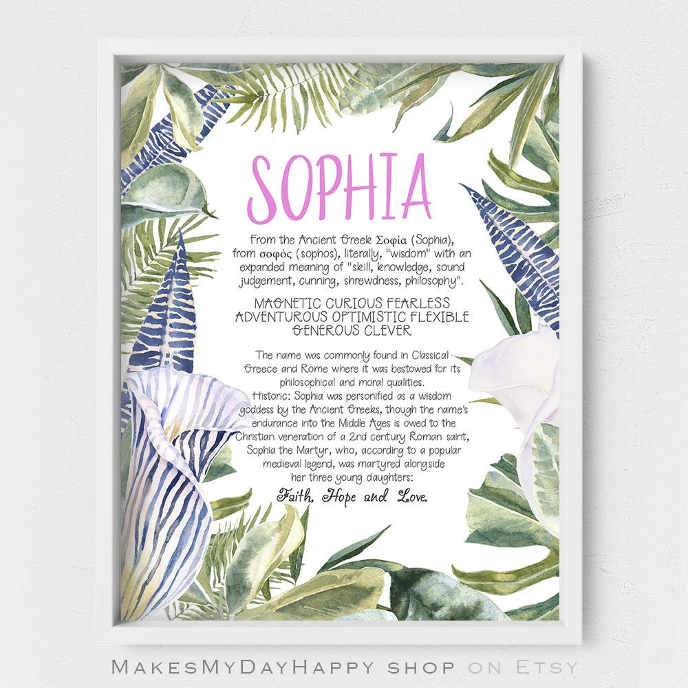 Vanessa Name Meaning,personalized Gift,greenery Nursery,sign Name Wall ...