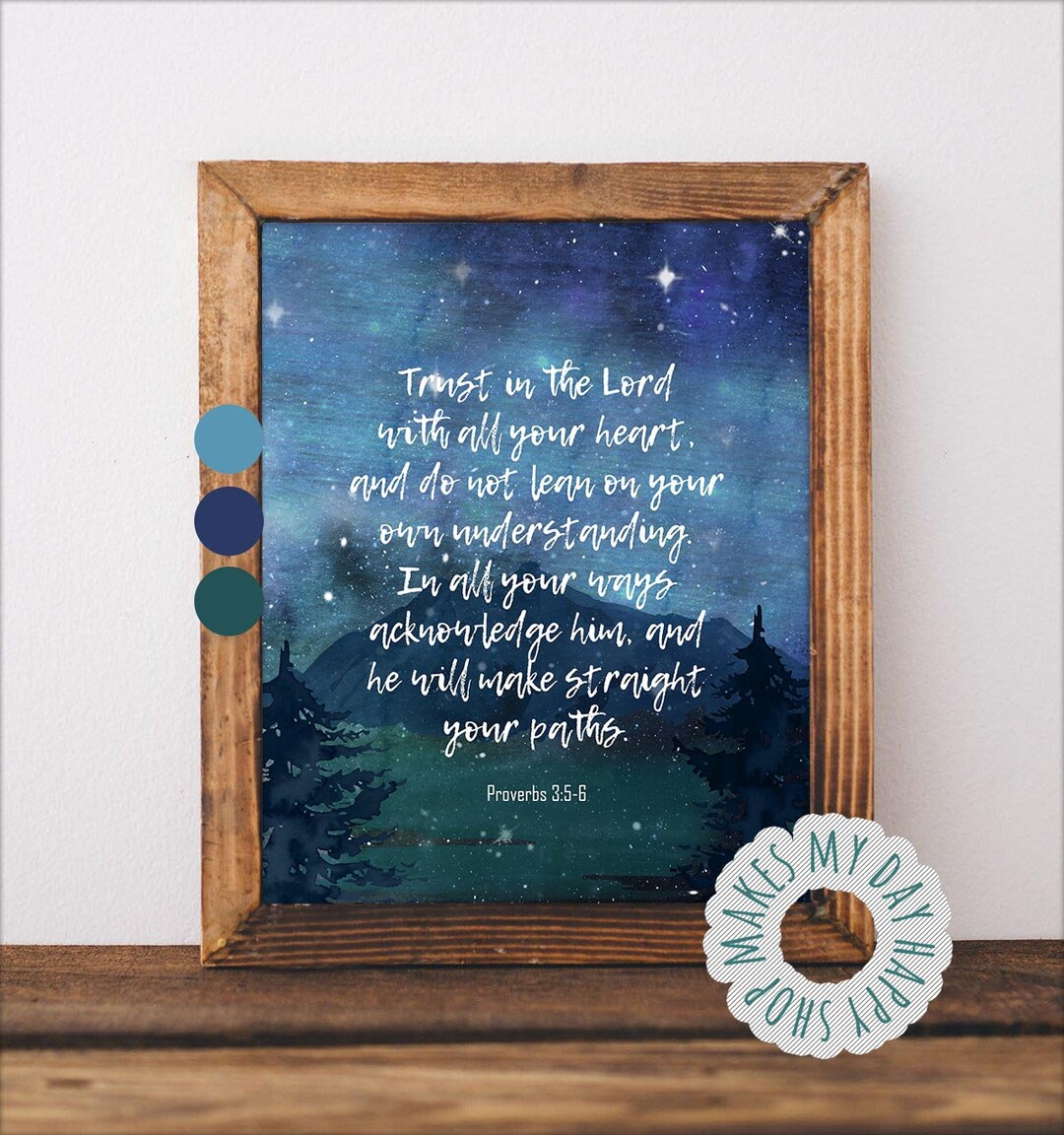 Proverbs 3 5 6 Printable Bible Versetrust in the Lordgalaxy - Etsy