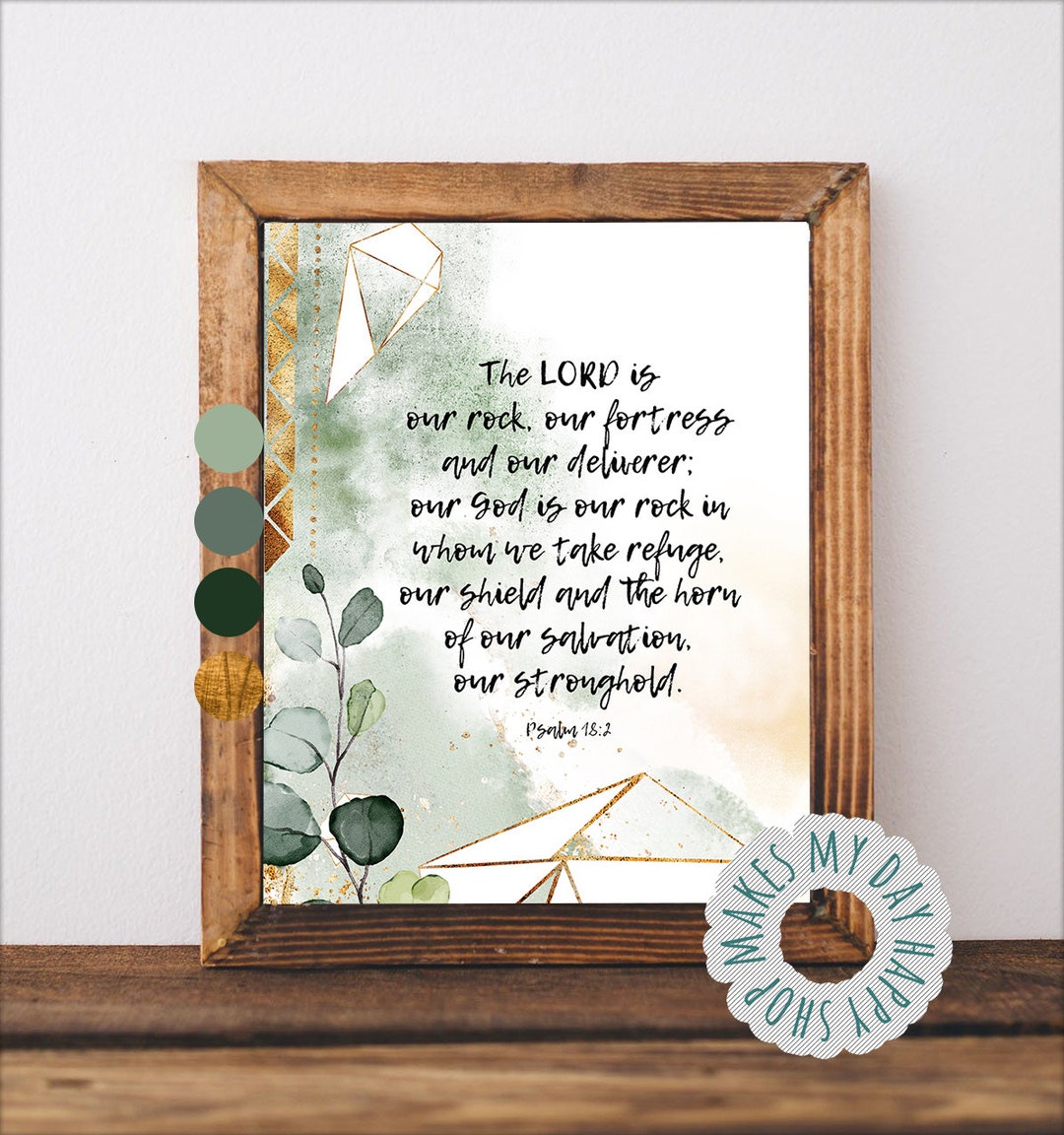 The Lord is Our Rockpsalm 18:2faith Wall Arteucalyptus Wall - Etsy