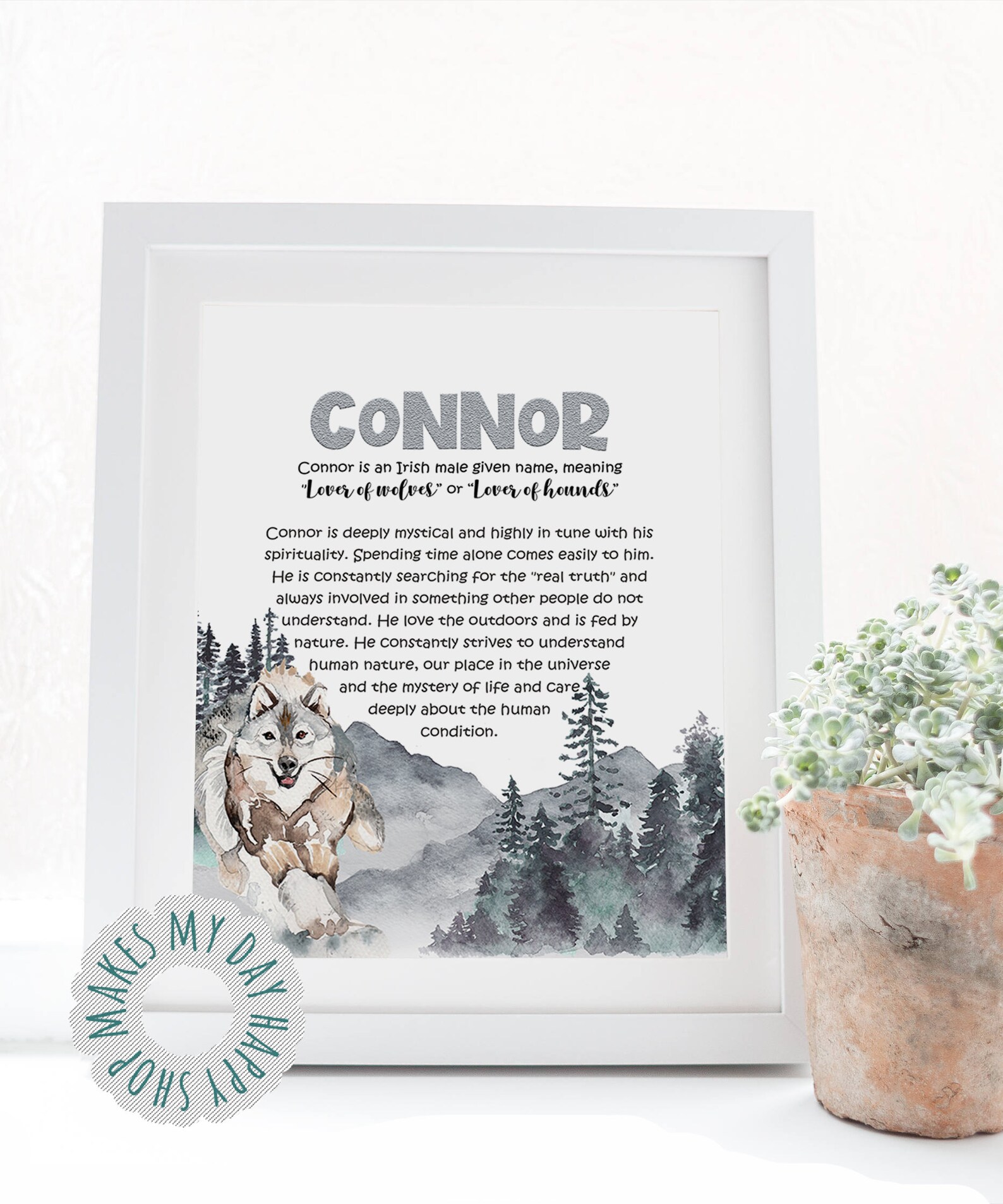 Connor Personalized Name wall artCustom Name - Etsy España