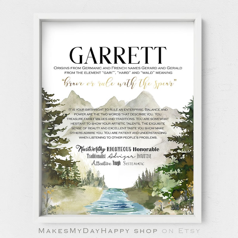 First Name Meaning - Etsy