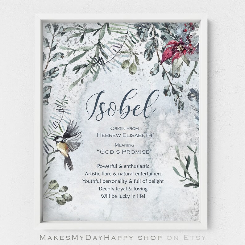 Isobel Name Meaning,sign Name Home Decor,custom Name Meaning,christmas ...