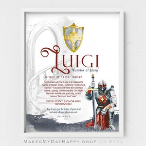 Luigi Name Meaning,fairytale Boy's Room,warrior of Glory,conqueror Kids ...