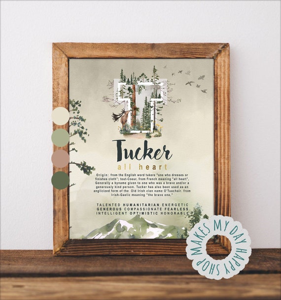 Tucker Personalized Name meaningCustom Printable Meaning of | Etsy
