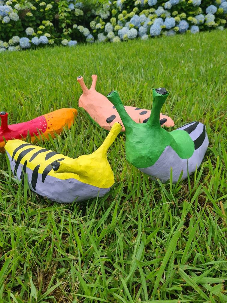 Paper Maché Colorful Giant Slugs. Limited Edition Paper | Etsy
