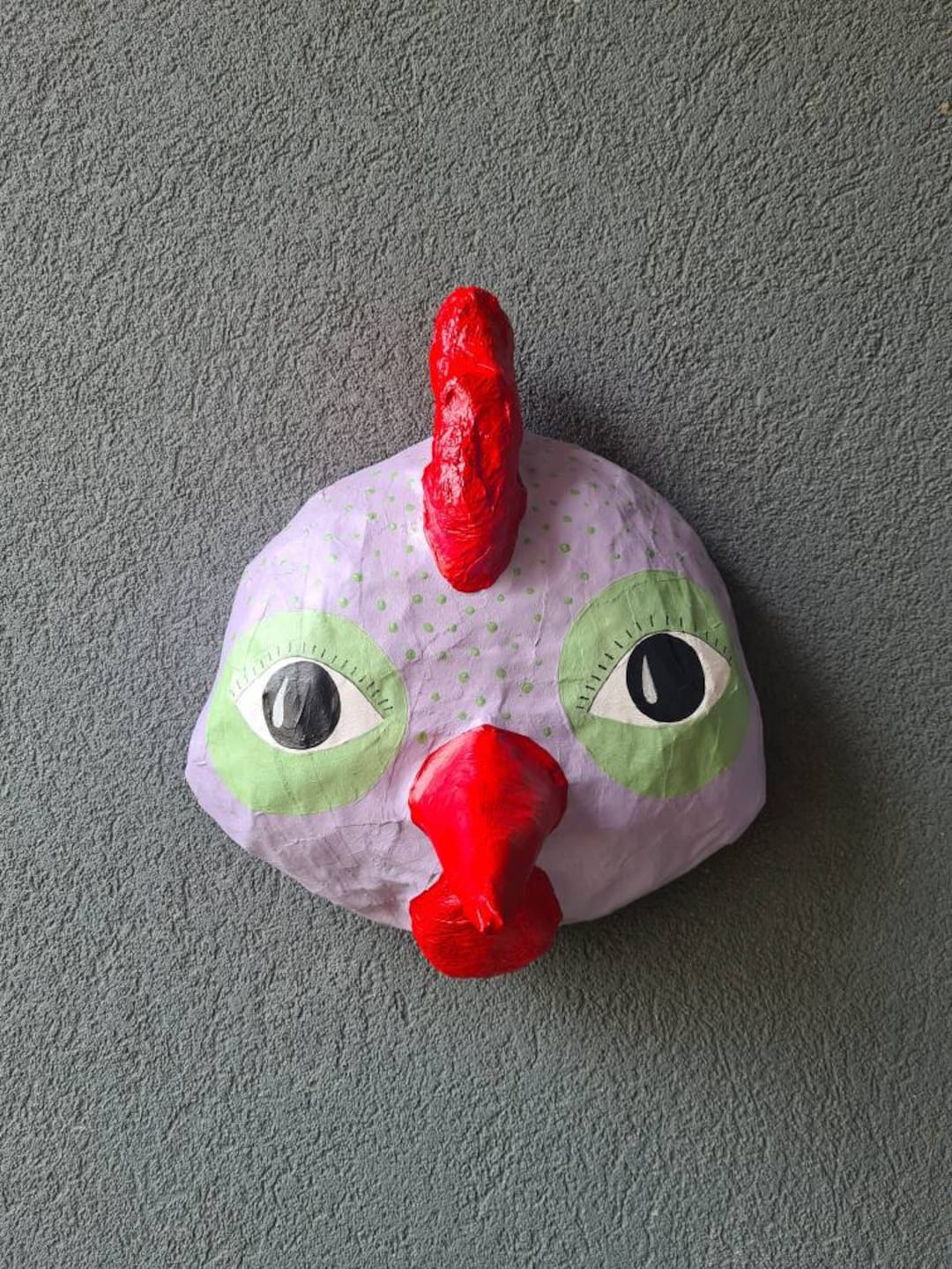 Paper Mache Chicken Head Shell. Farm Creature Funny Animal - Etsy
