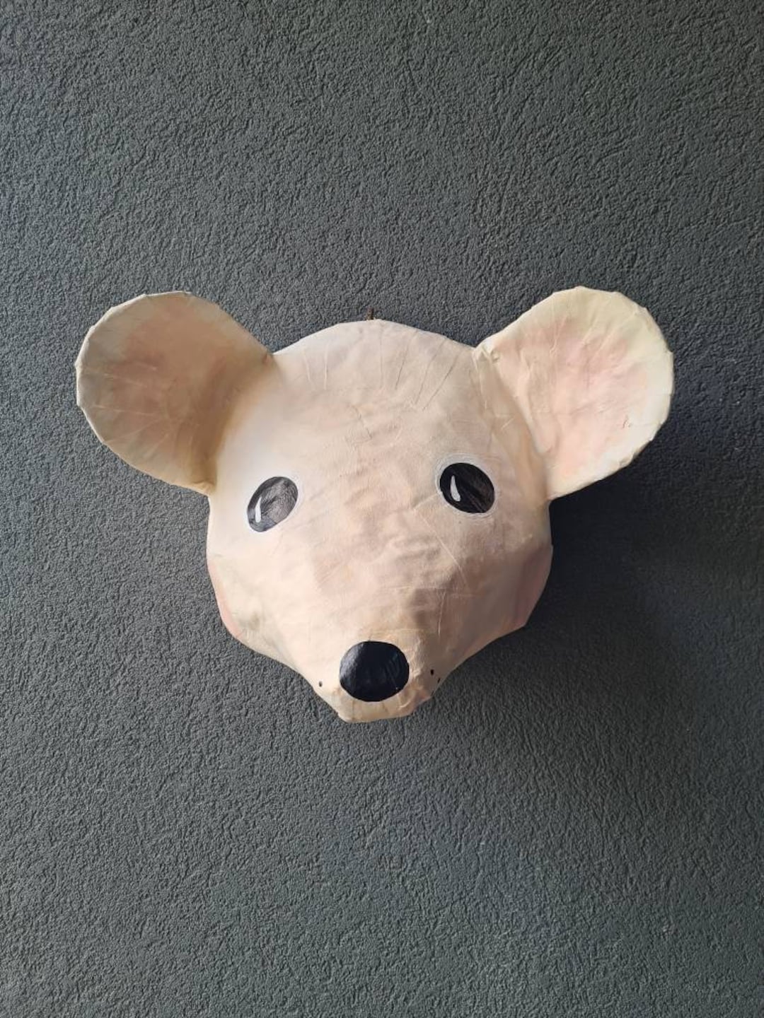 Paper Mache Mouse Head, Gil. Sweet and Quirky Creature, Cute Wall Decor ...