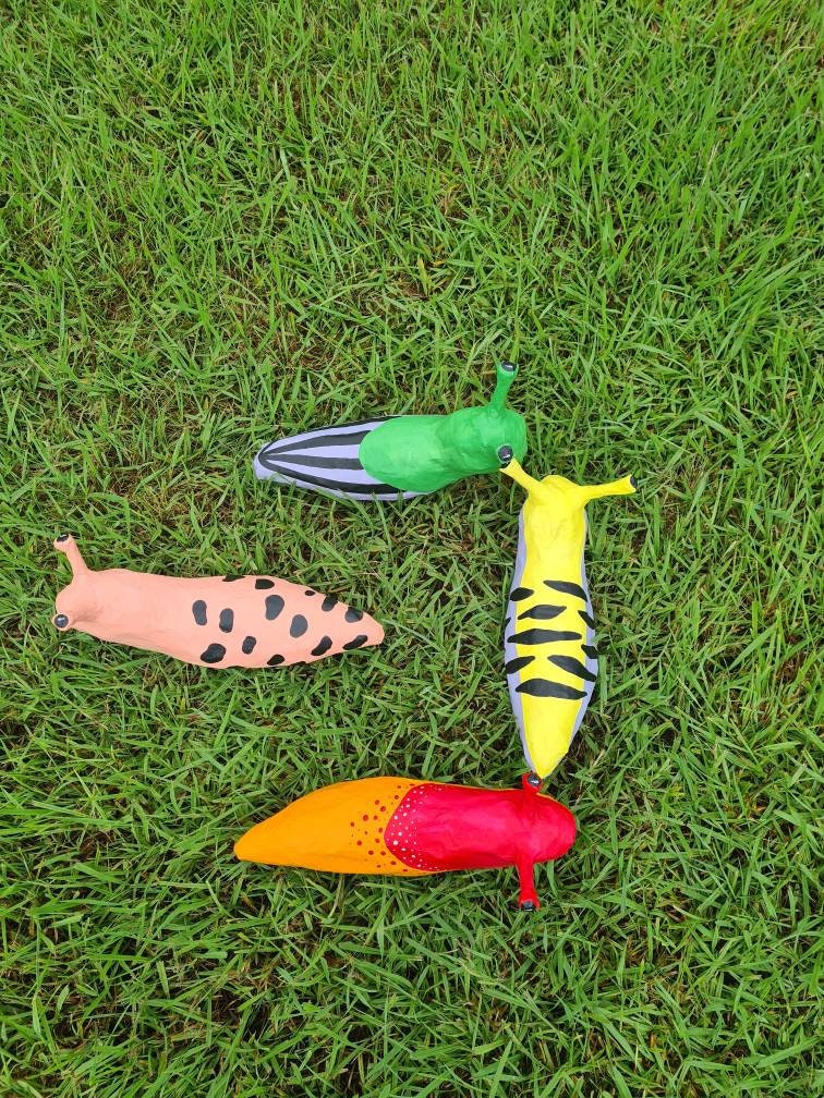 Paper Maché Colorful Giant Slugs. Limited Edition Paper | Etsy