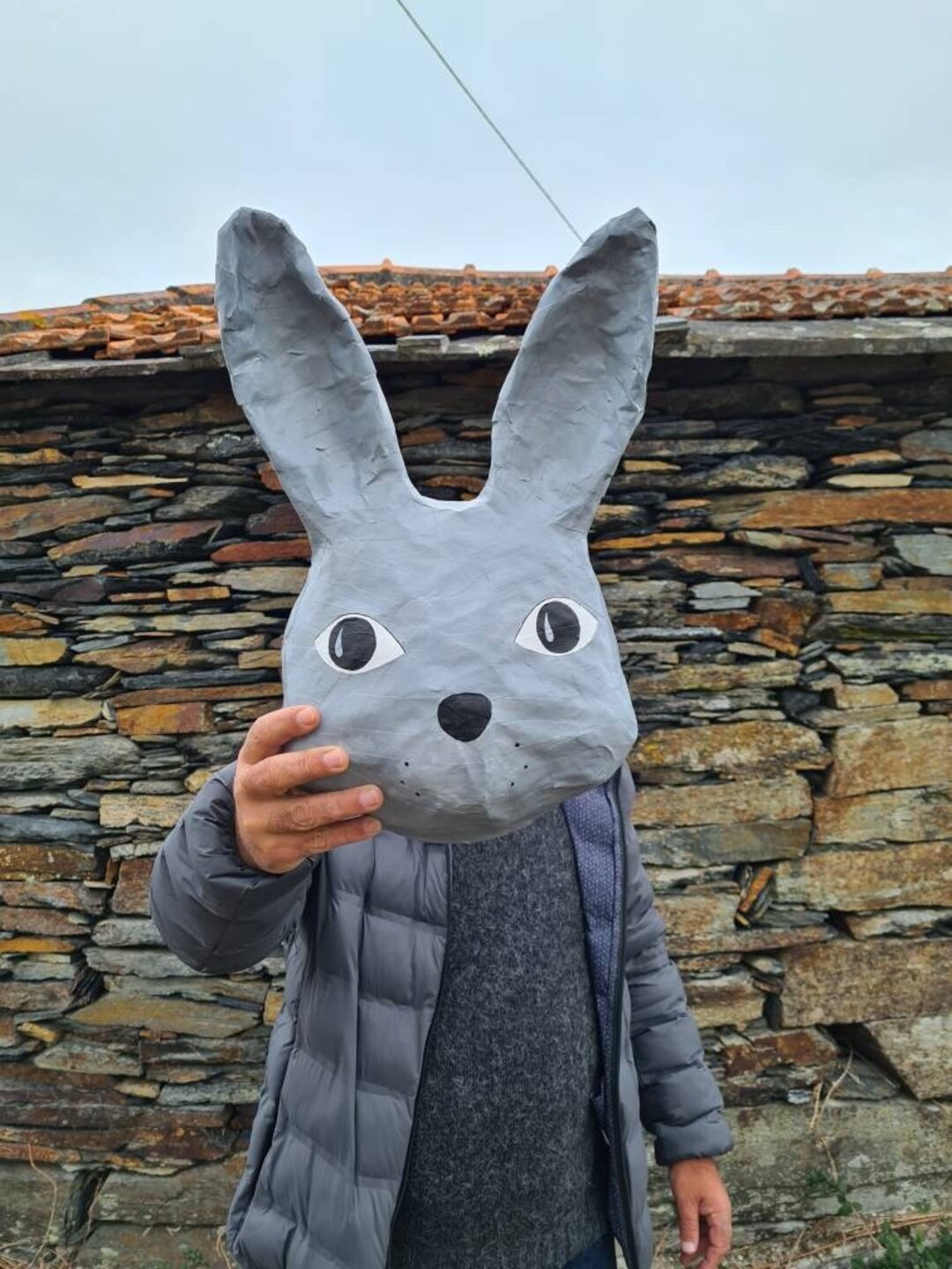 Paper Mache Bunny Head, Nico. Sweet Wall Decor for a Nursery or ...